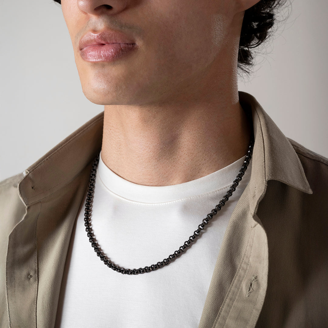 Interlock Chain – Modern Linked Chain Necklace | Black Mamba – HOUSE OF ...