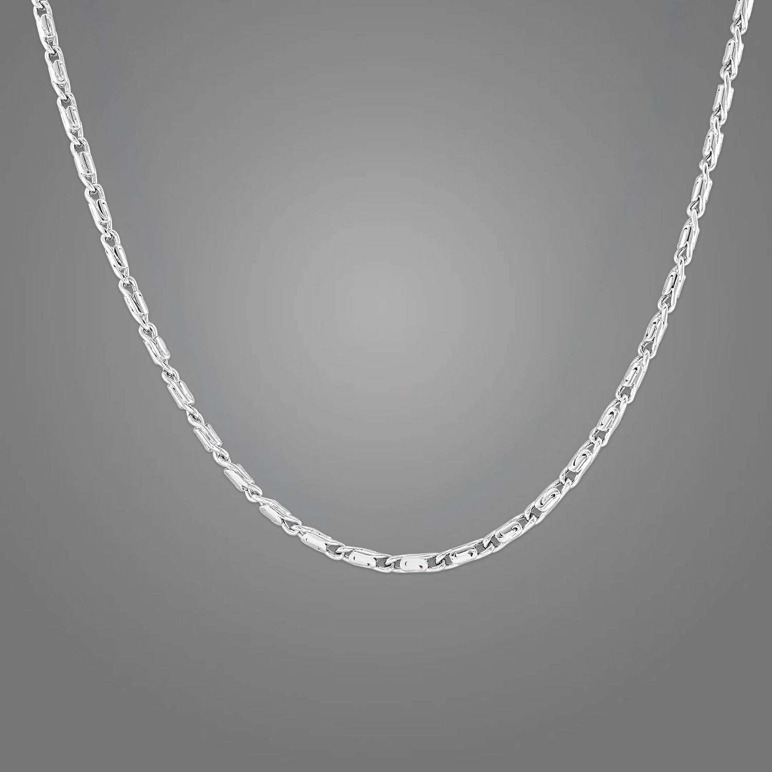 Pulse Chain Rhodium Finish | Black Mamba Jewellery – HOUSE OF BLACK MAMBA