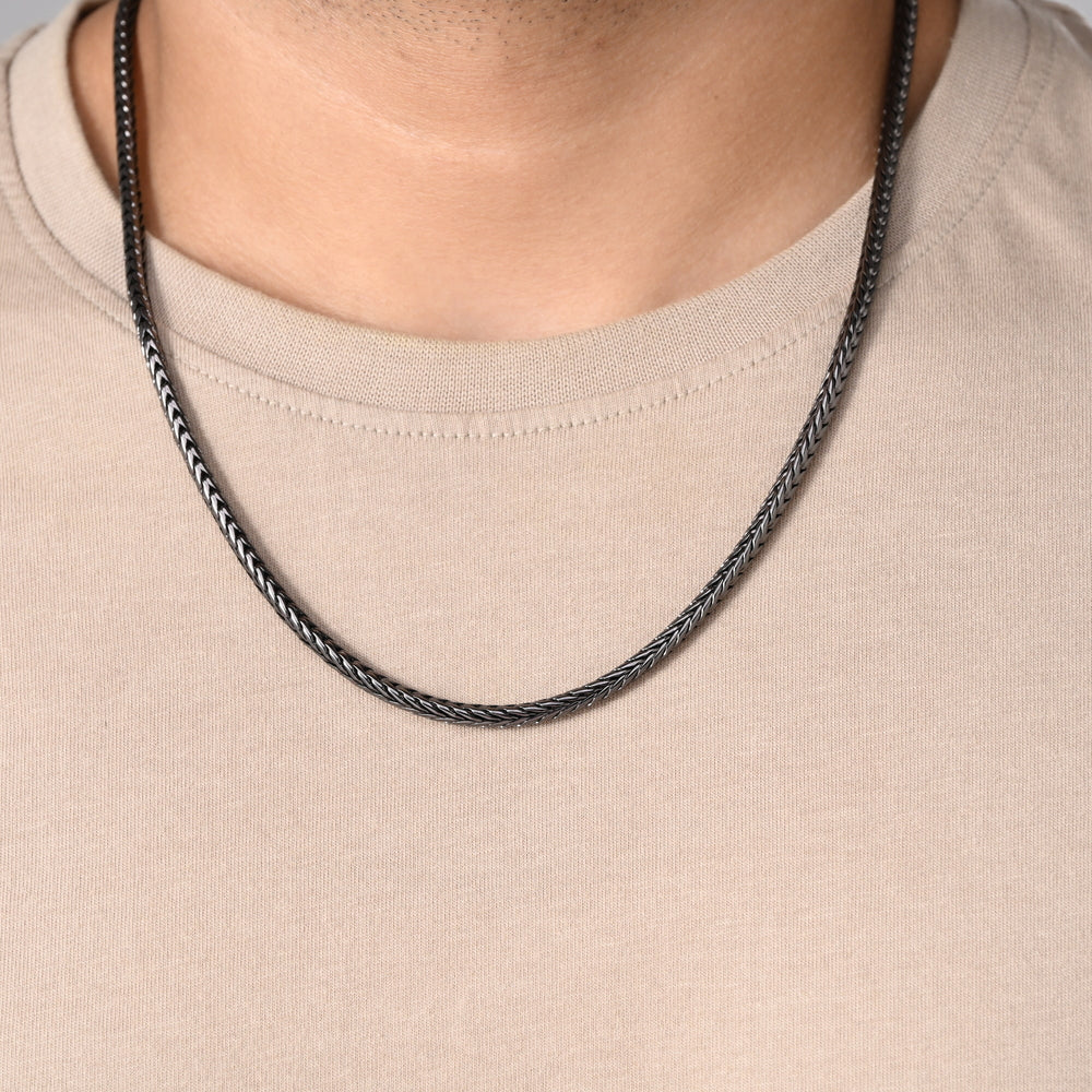 Arno Chain – Silver & Black Men's Chain | Premium Streetwear Chain ...