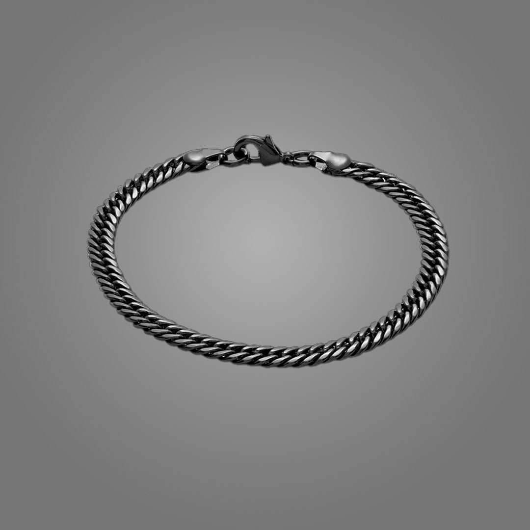 Nova Bracelet | Black & Rhodium Premium Brass Bracelet by Black Mamba ...