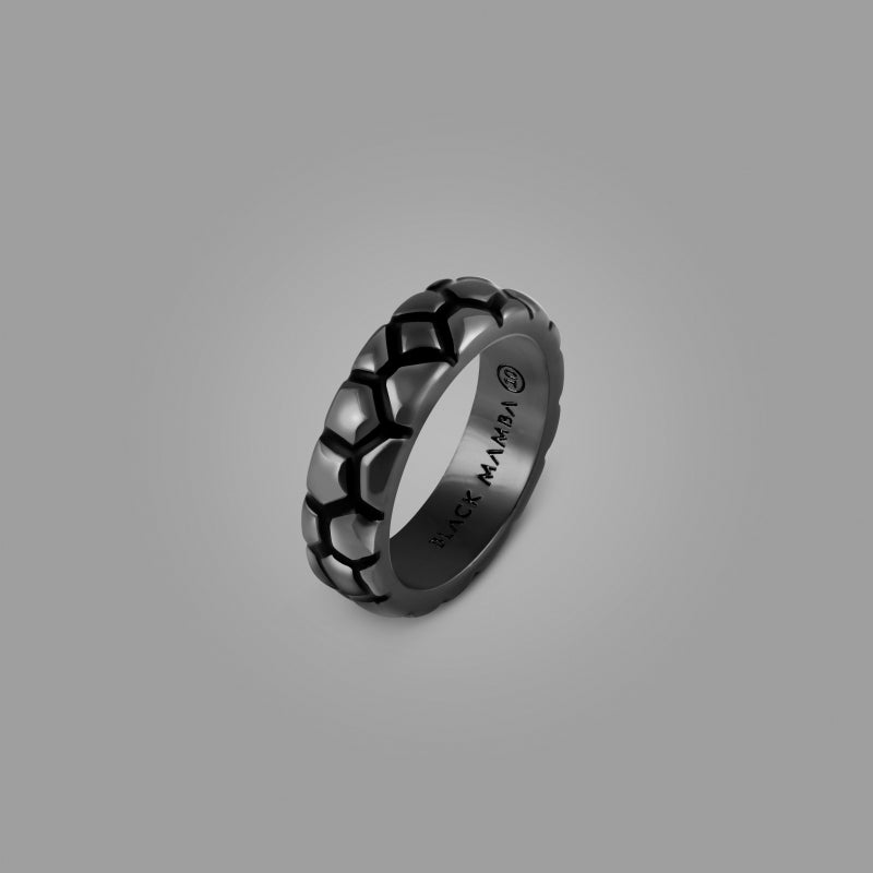 Men’s Magnus Ring US 10 – Rugged Black Tire Band | Black Mamba – HOUSE ...