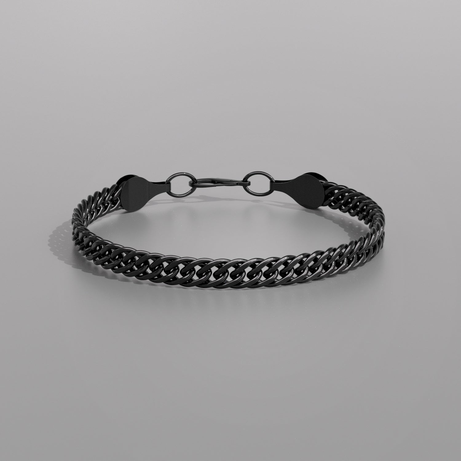 Men’s Curb Bracelet | Sleek Black Chain by Black Mamba – HOUSE OF BLACK ...