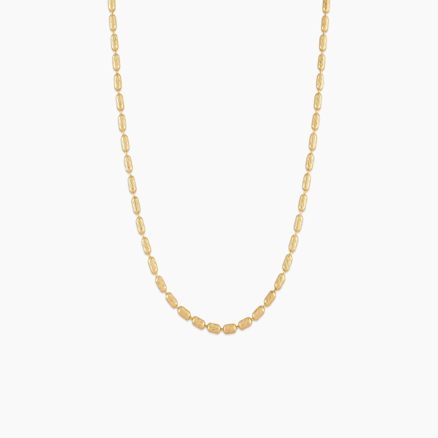 Barrel Link Chain for Men | 18K Gold-Plated Statement Chain | Black ...